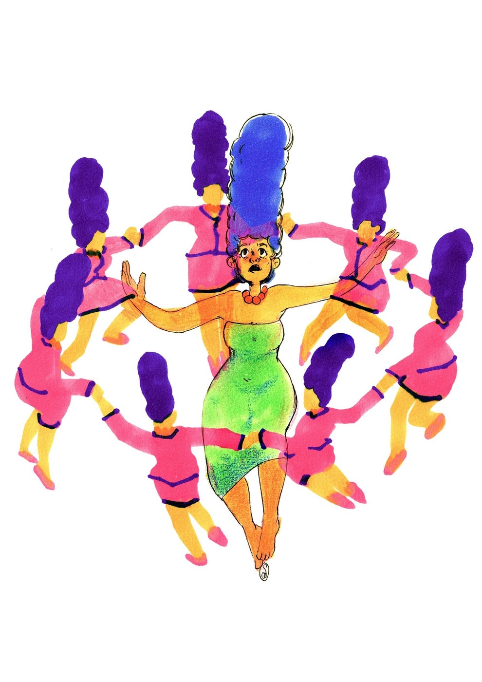 A Kolkata Woman Painted Marge Simpson's Feminist Awakening And It's Amazing