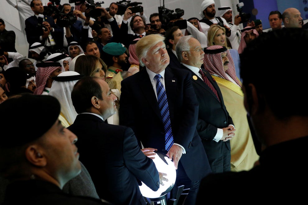 President Trump Put His Hands On A Glowing Orb In Saudi Arabia And ...