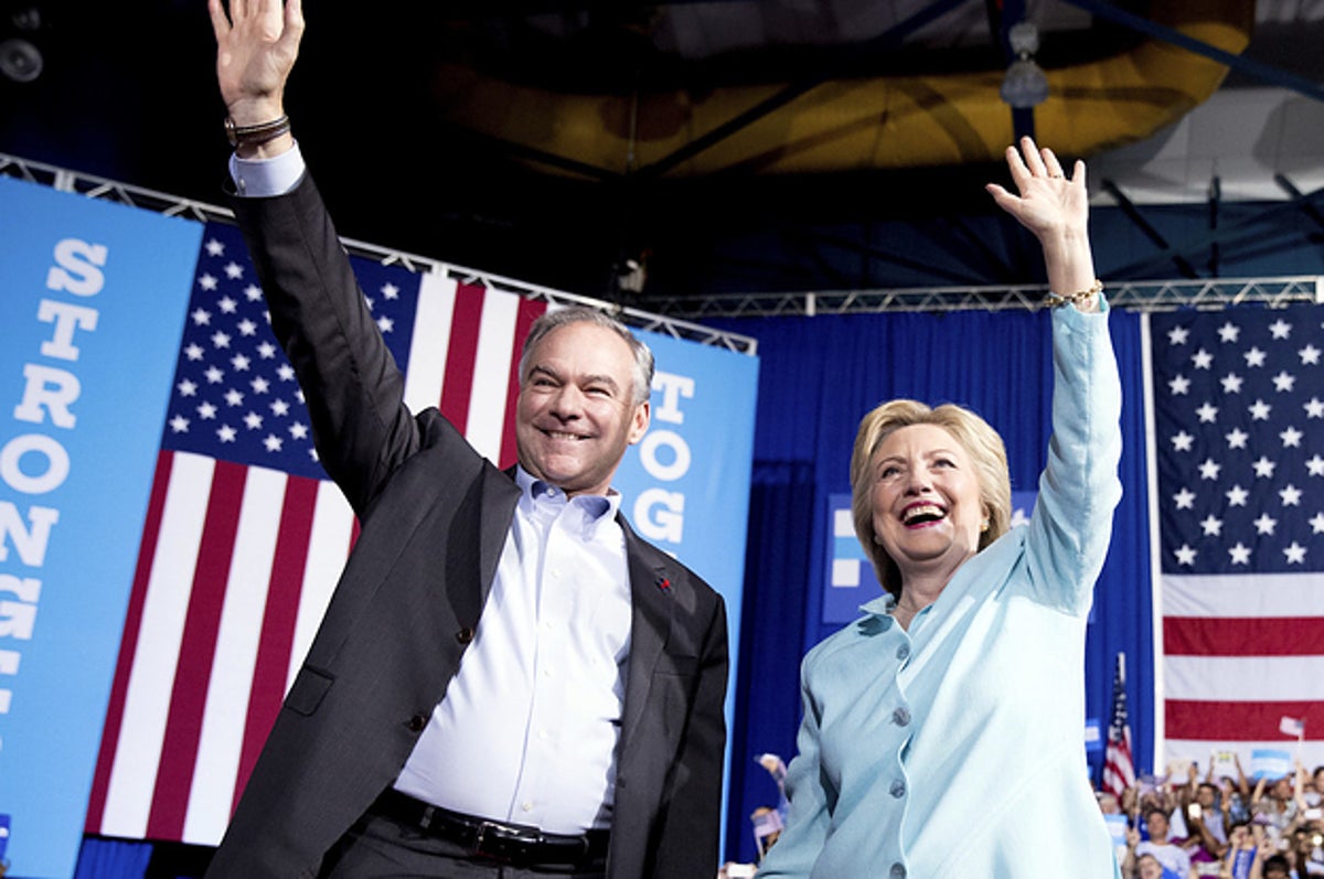 Hillary Clinton And Tim Kaine Campaign As Running Mates