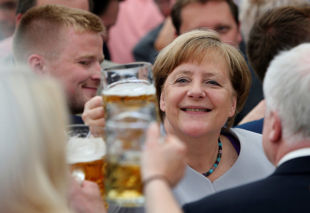 Angela Merkel Drinking Beer After Shading Trump Is The Most German ...
