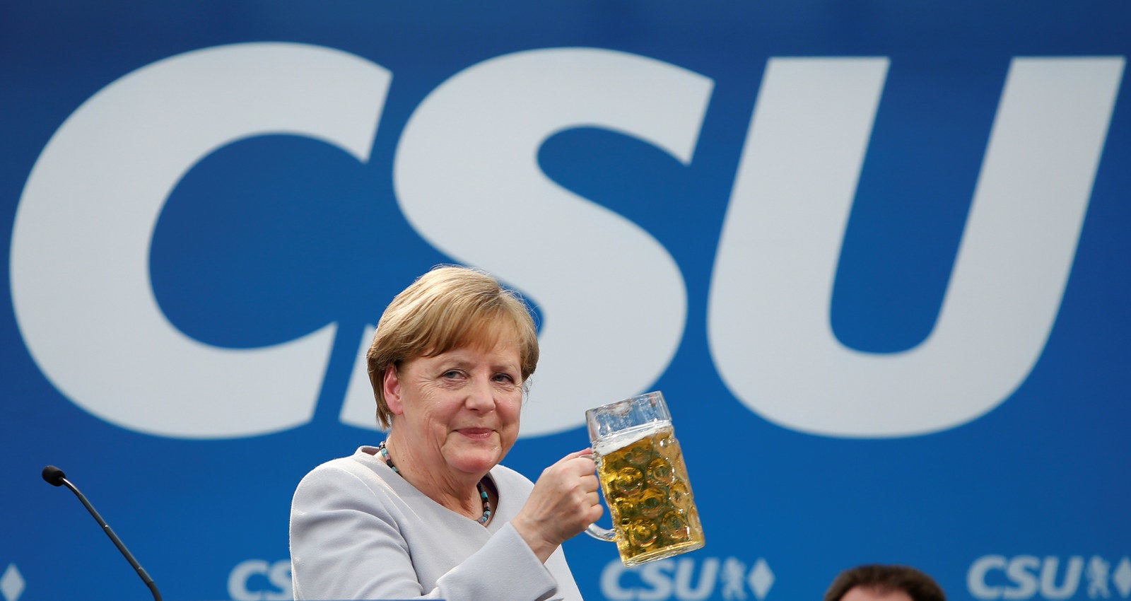 Angela Merkel Drinking Beer After Shading Trump Is The Most German Angela Merkel Drinking Beer After Shading Trump Is The Most German