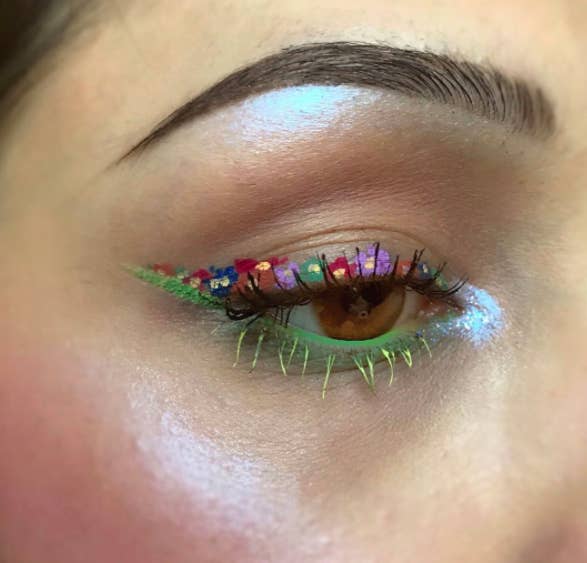 creative flower eye makeup