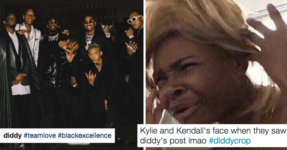 Diddy Cropped Kendall And Kylie Jenner Out Of A Photo And Now It's A Meme