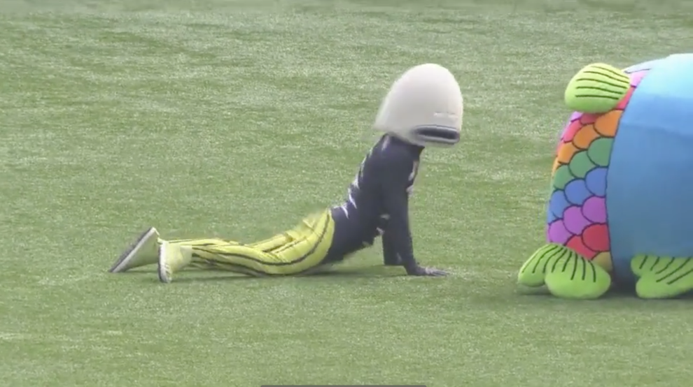 People Are Shook By This Baseball Team's Fish Mascot That Pukes Out Its ...