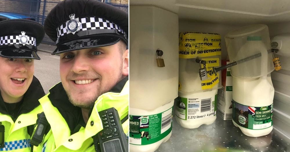 This Officer Found Padlocked Milk In A Police Department's Fridge And ...