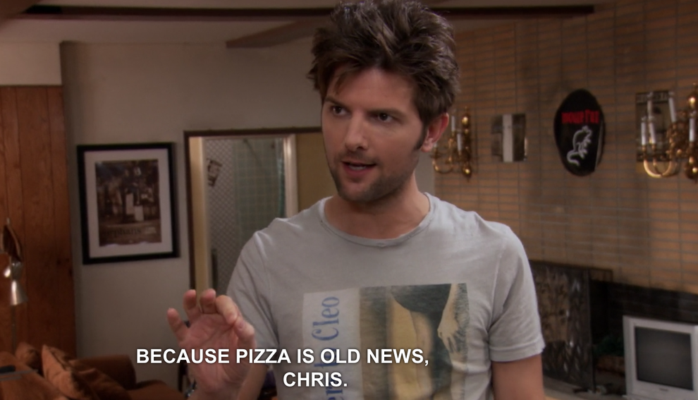 In A True Ben Wyatt Move, Adam Scott Tried To Make A Pizza But Made A ...