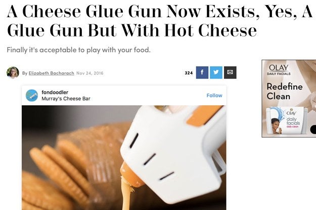 A Cheese Glue Gun Now Exists, Yes, A Glue Gun But With Hot Cheese ...