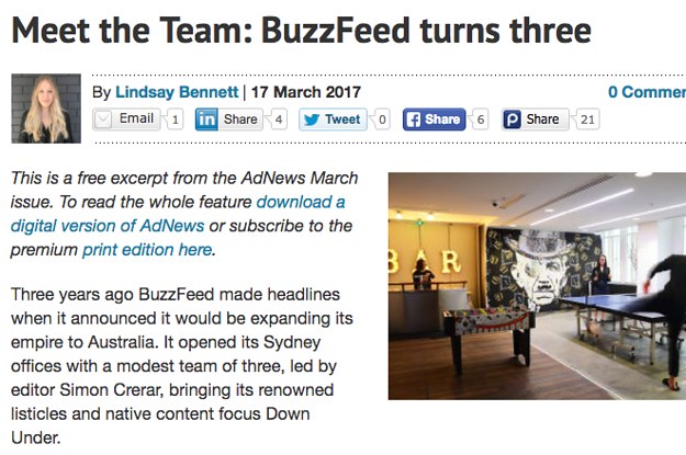 Meet The Team: BuzzFeed Turns Three - AdNews