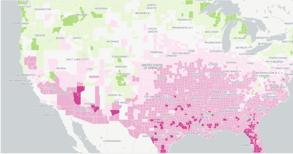 This Map Shows How Badly Climate Change Will Impact Each County In The US