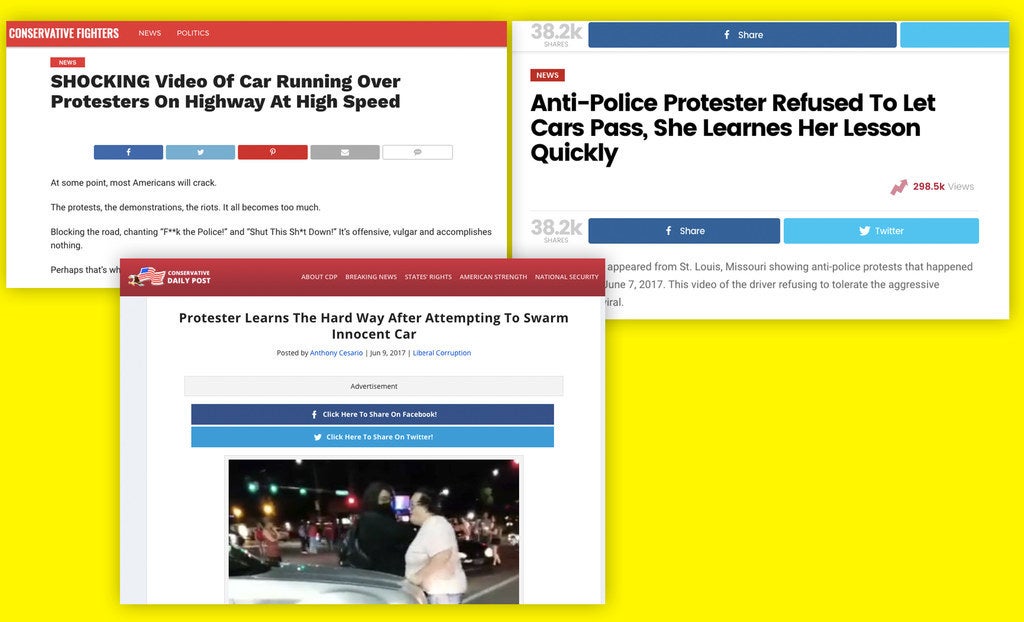 Viral Videos Of Cars Driving Through Protesters Are Very Popular On ...