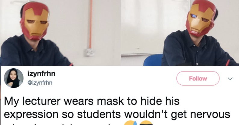 People Love This Teacher Who Wears Masks While Giving Marks To Hide His ...