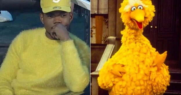 Fans Were Clowning Chance The Rapper For Looking Like Big Bird At The VMAs