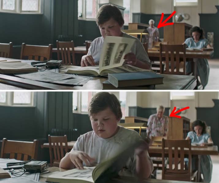 In It (2017) in the library if you focus in the background everyone in ...