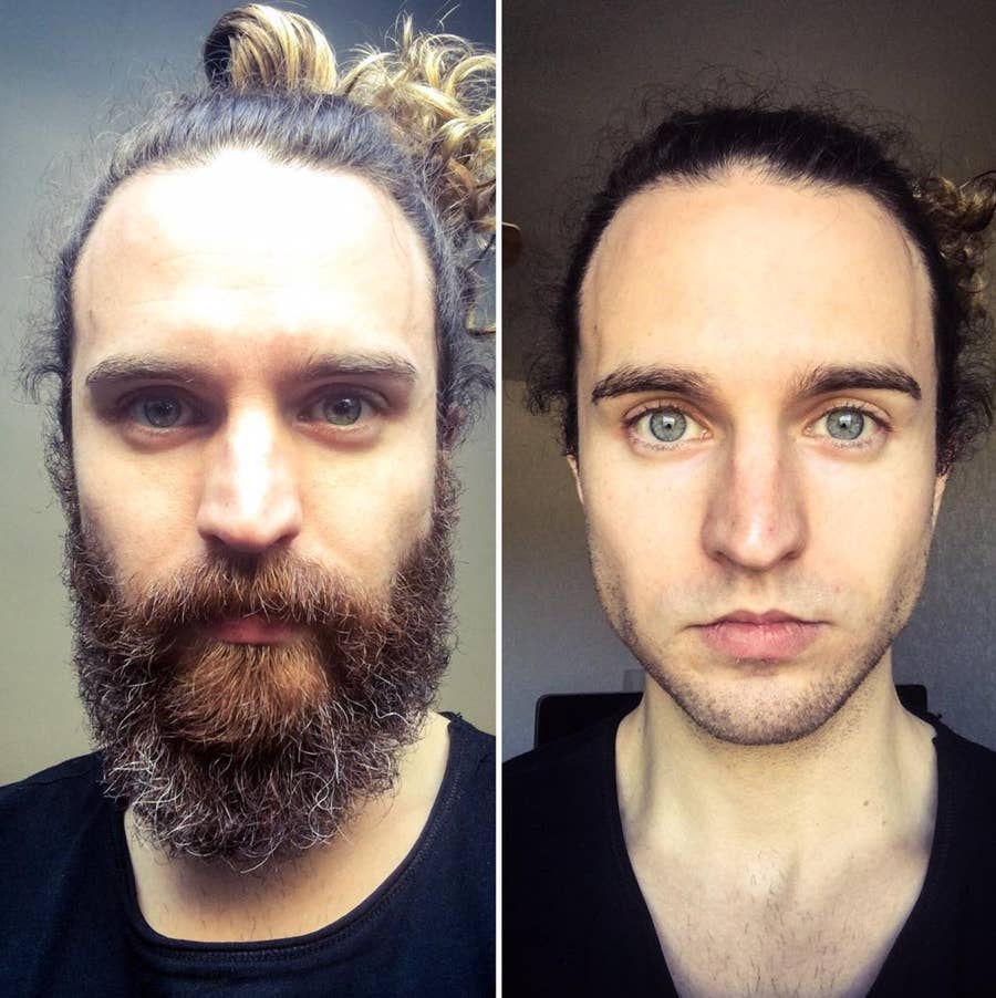 beard before and after