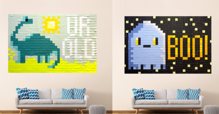These Post-It Note Murals Are The Only Wall Decor You Need