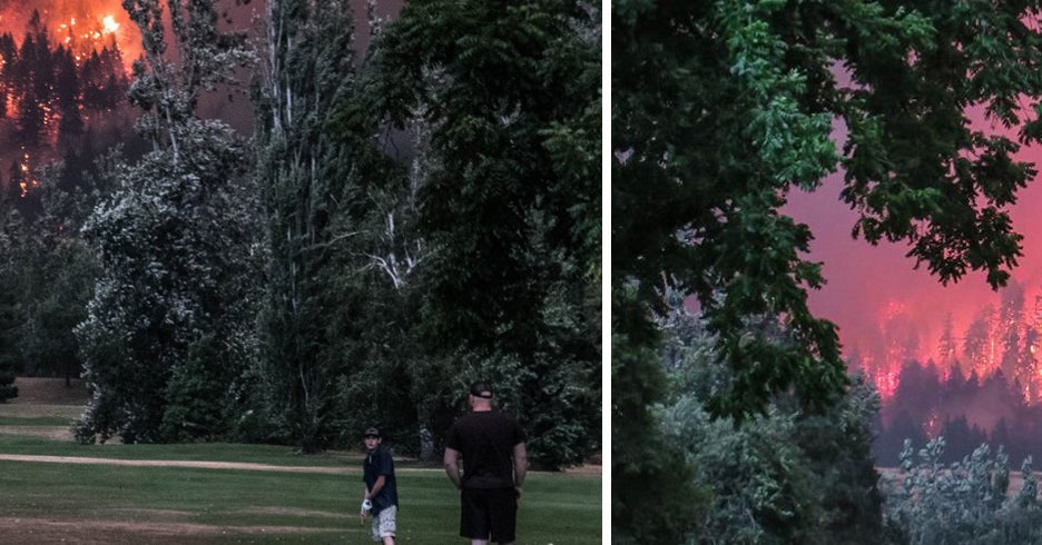 These Photos Of People Golfing During A Massive Wildfire Are Extremely 2017
