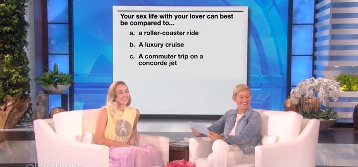 Miley Cyrus Answered Questions About Her Sex Life In Front Of Her Grandma