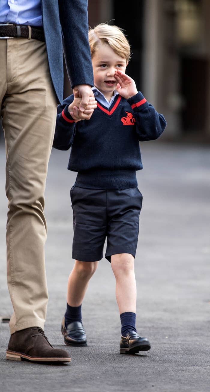 These Pictures Of Prince George Turning Up To His First Day Of School ...