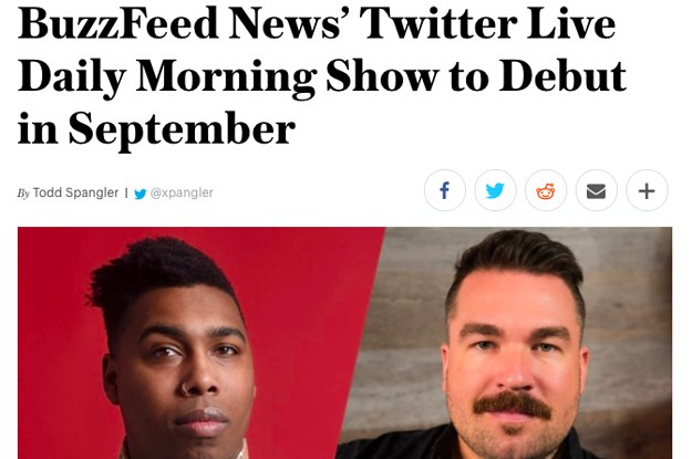 BuzzFeed News’ Twitter Live Daily Morning Show To Debut In September ...
