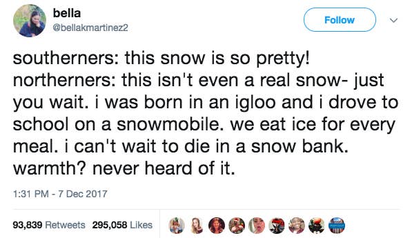 snow tweets