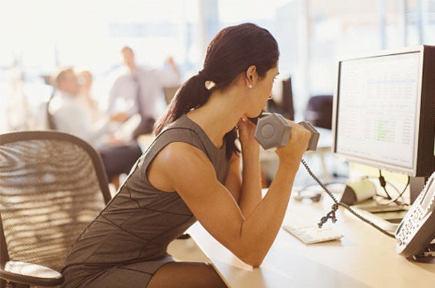 10 Low-Key Ways To Get A Workout At Work