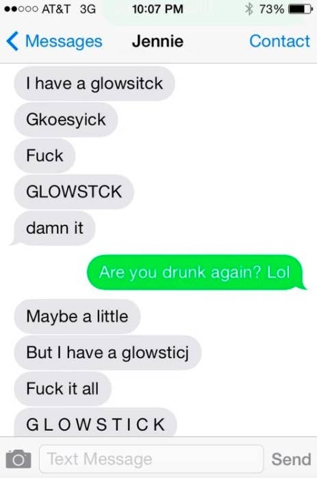 messaging when drunk