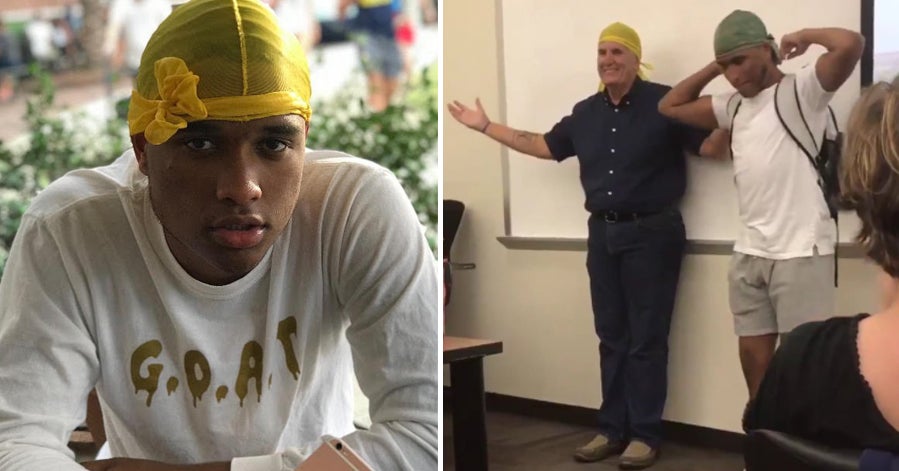 A Student Surprised His Professor With His Own Du-Rags After A Class ...