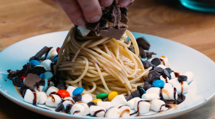 buddy's breakfast spaghetti