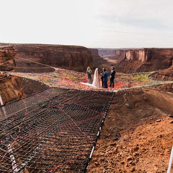 This Daredevil Canyon Wedding Looks Absolutely Wild