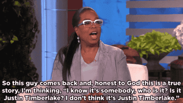 Oprah Almost confused Leonardo DiCaprio for Justin Timberlake at a party