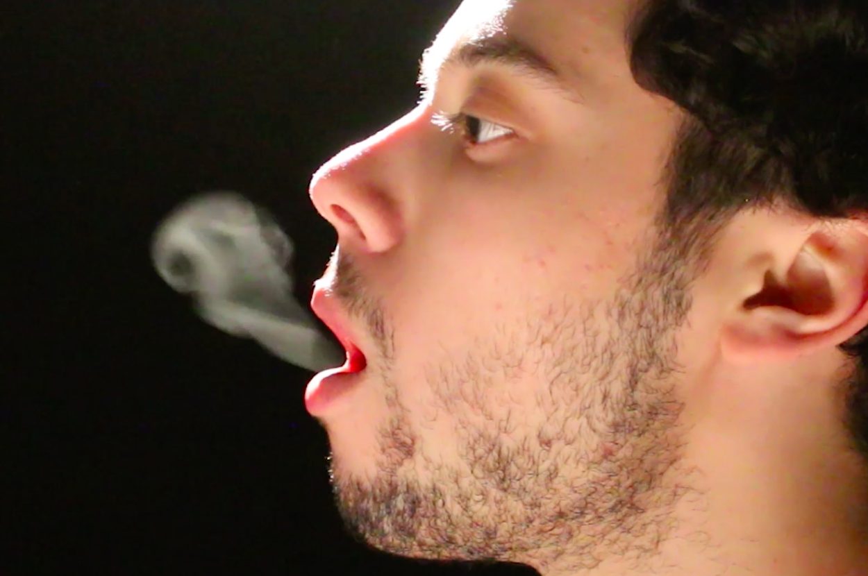 how to draw smoke into mouth