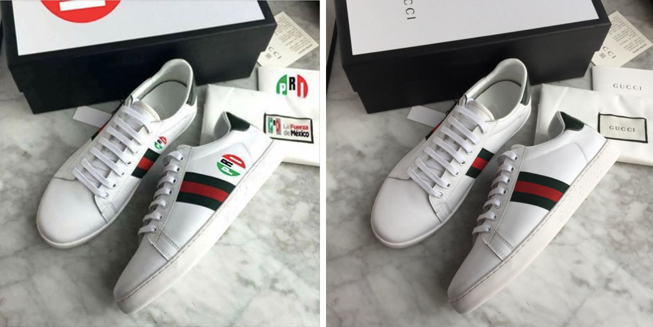 Si has visto la foto de los tenis con el logo del PRI, permítenos ...