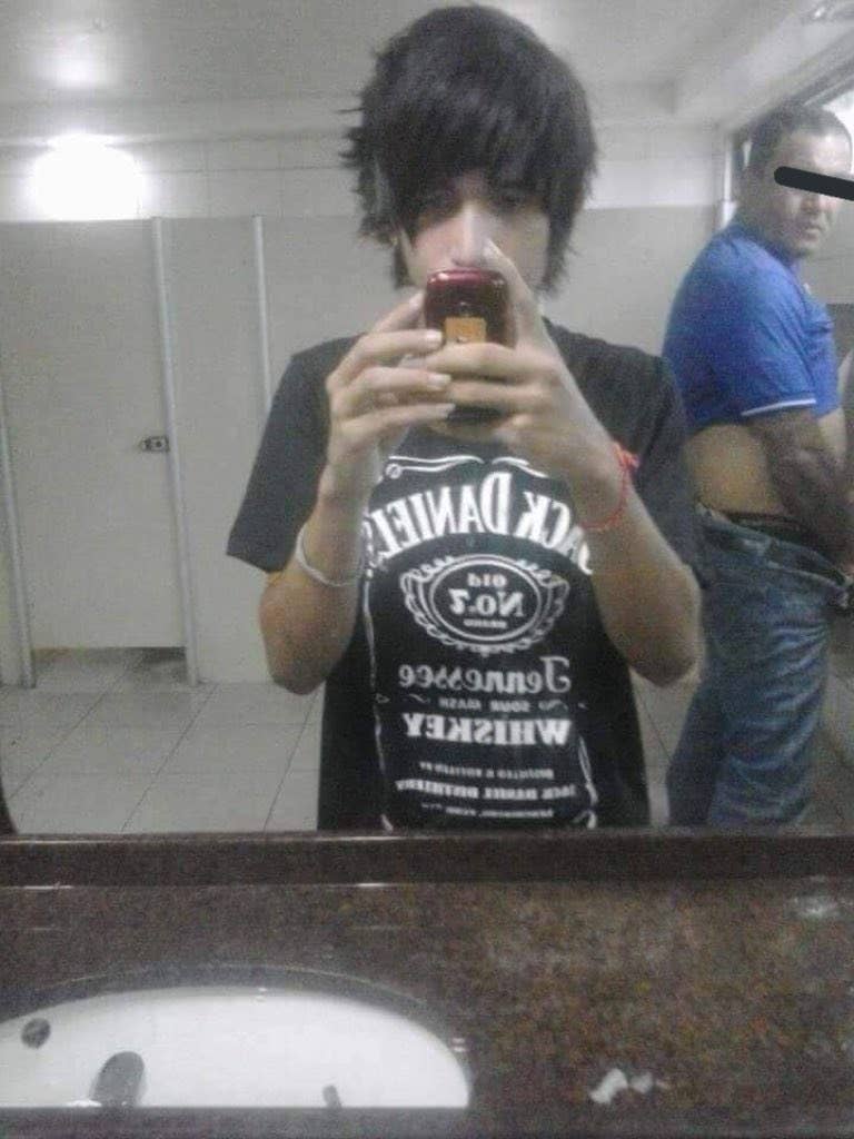 emo high school boy