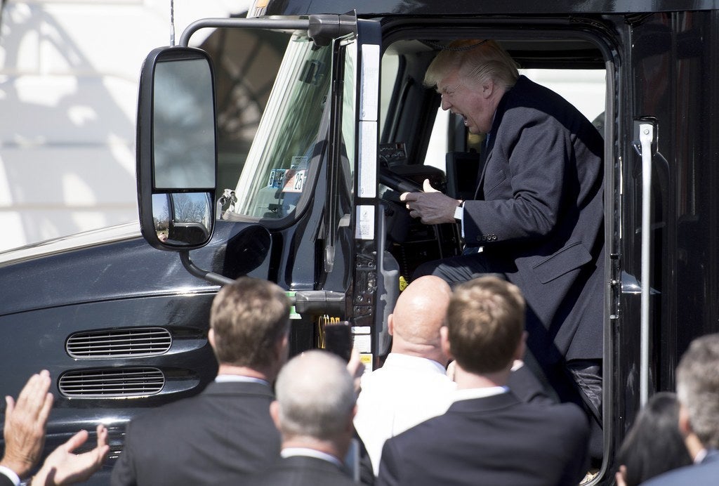 Putin Looked Really Sad While Driving This Huge Truck