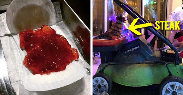 23 desagradables imágenes de comida servida, literalmente, en cualquier ...