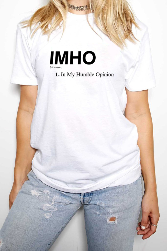 Ok, Let's Settle This IMHO Debate Once And For All