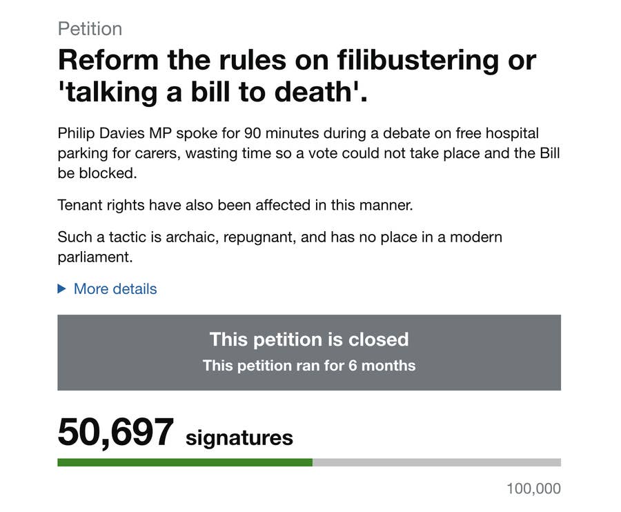 filibustering uk