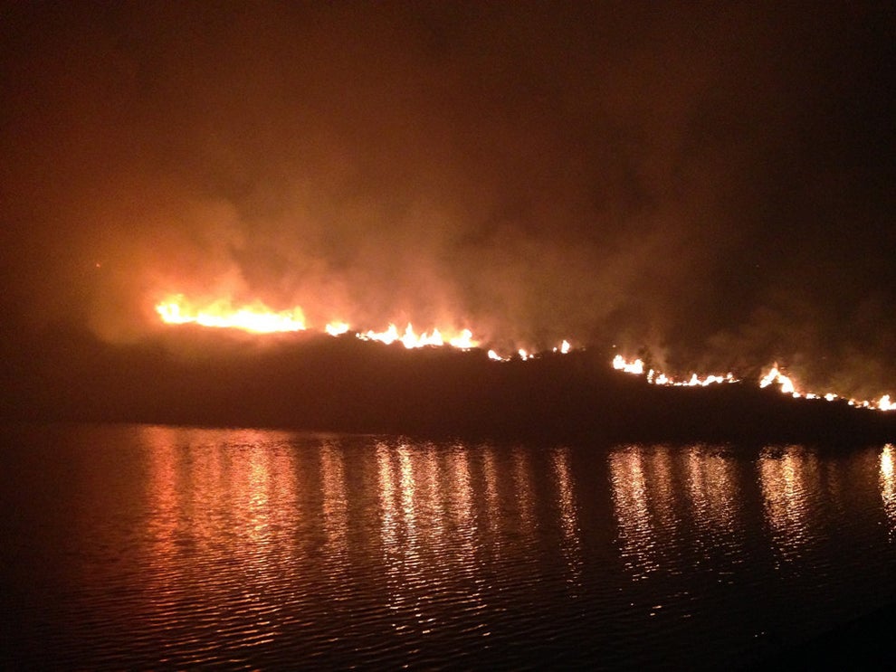 Dramatic Pictures Show Fire Spreading Across Moors In The North Of England