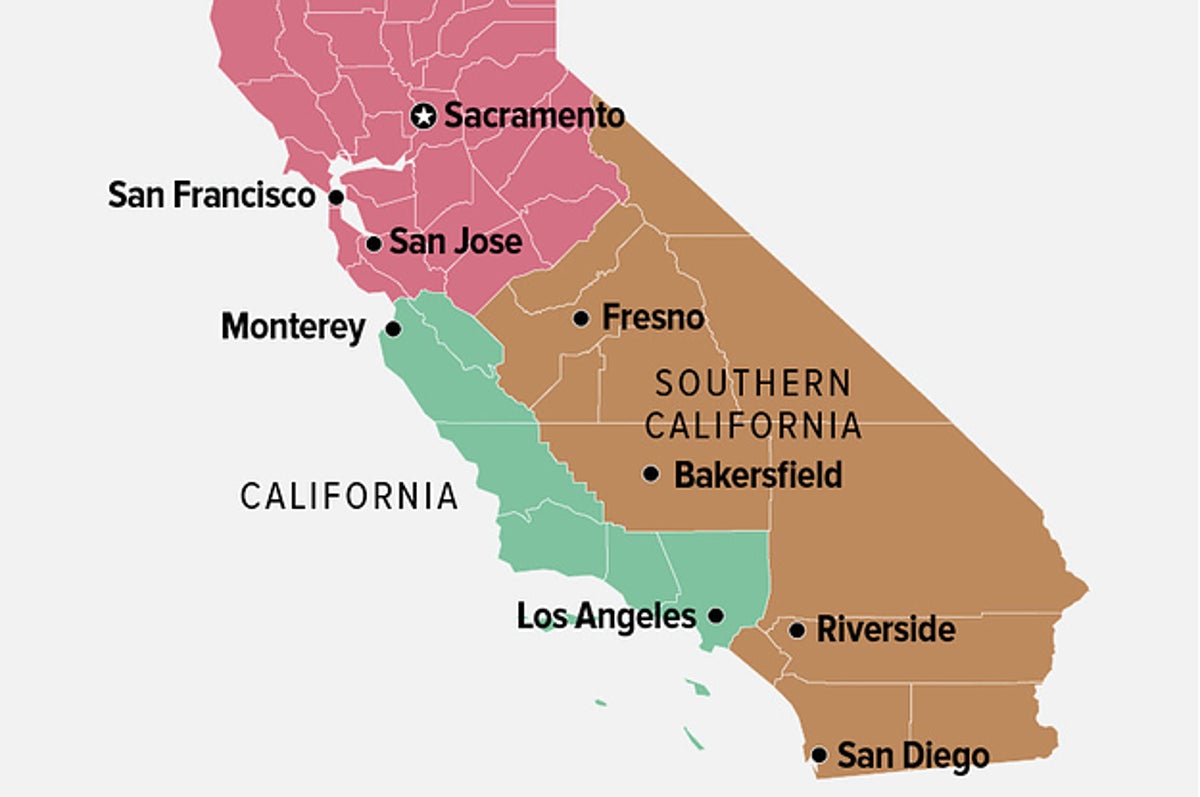 A Proposal To Split California Into Three States Won't Be On The ...