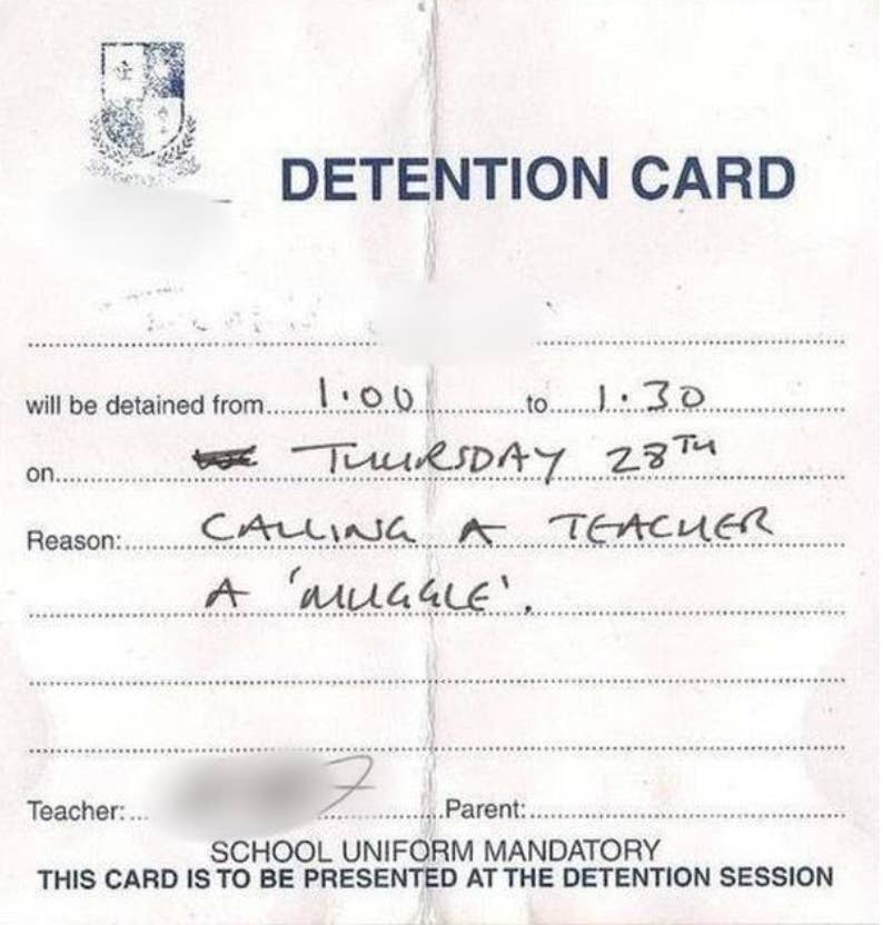 funny detention notes