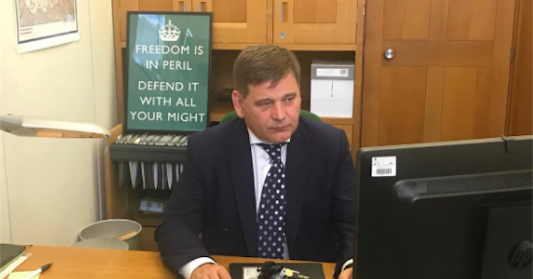This Tory MP Posed For A Picture Showing He Was "Working Hard" And It ...