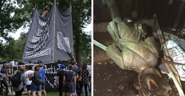 The Confederate "Silent Sam" Statue At The University Of North Carolina ...