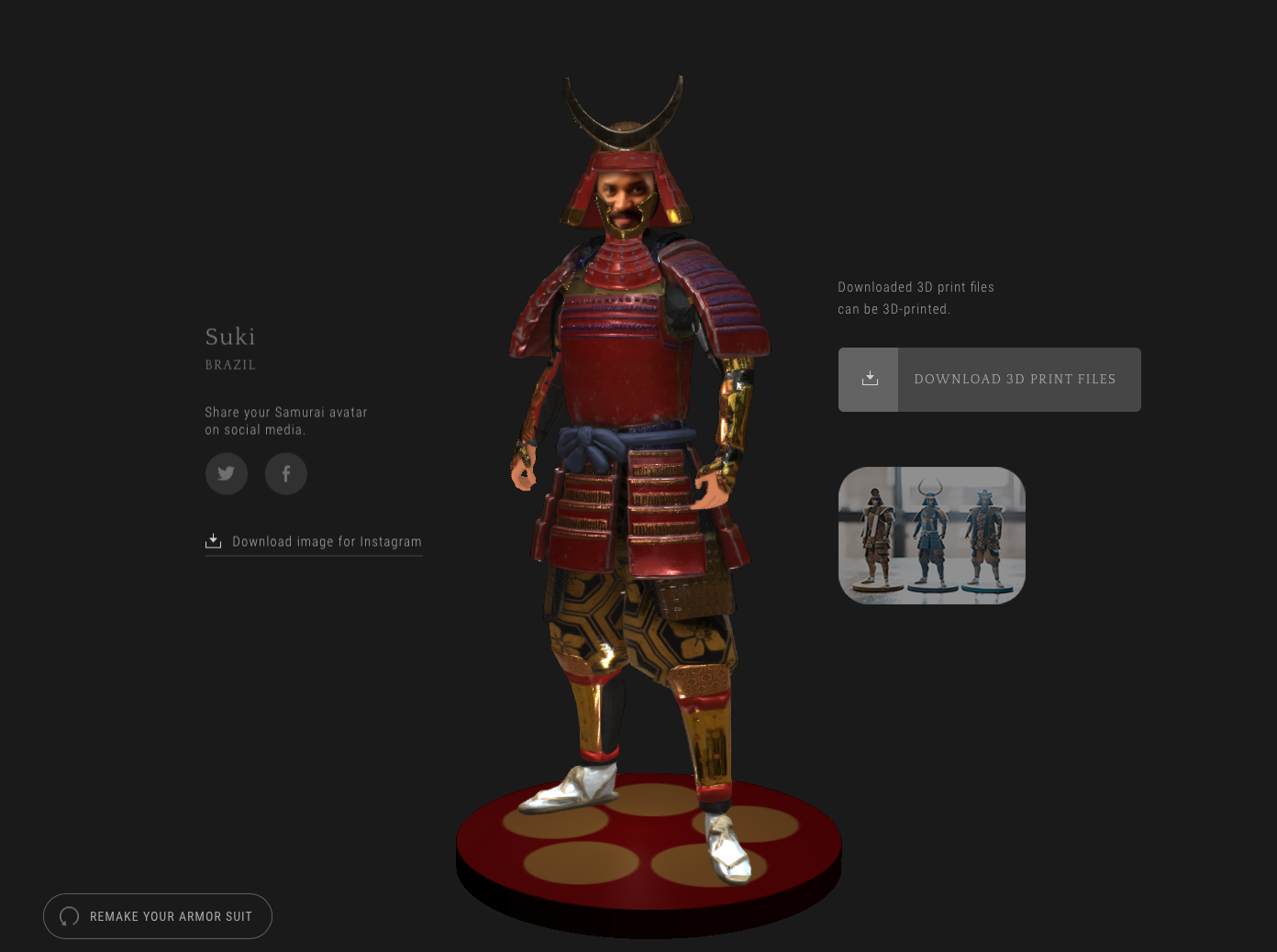 This Website Lets You 3D-Print Yourself As A Samurai, So Of Course I Did It