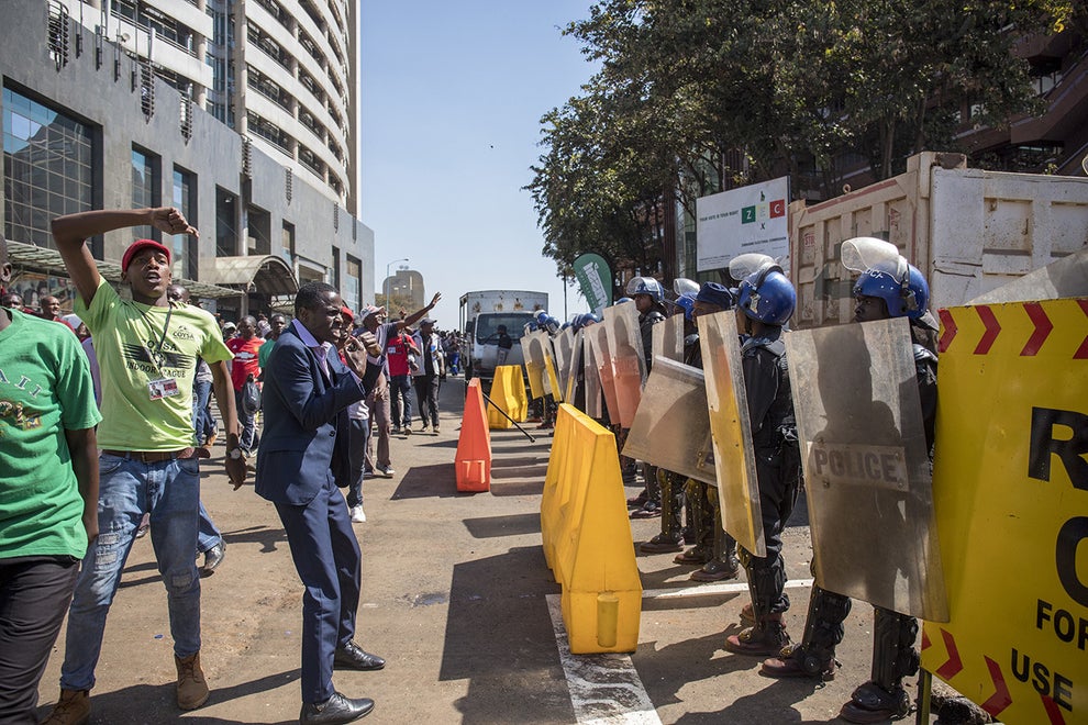 Riot Police In Zimbabwe Gatecrashed A Press Conference Where The ...