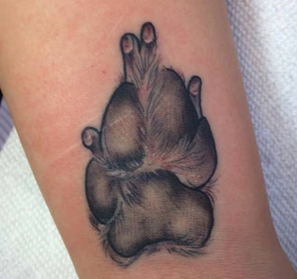 in memory dog tattoo