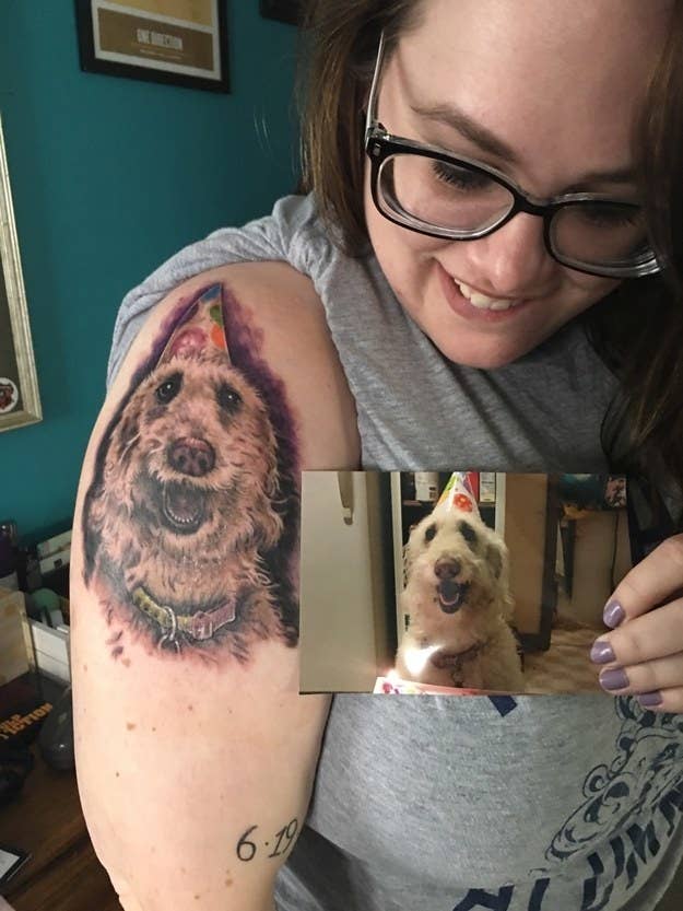 in memory dog tattoo