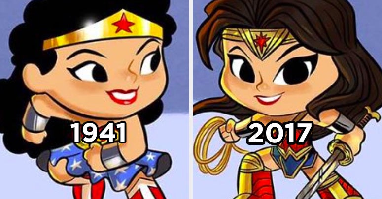 This Artist Adorably Illustrates How Iconic Characters Have Changed ...