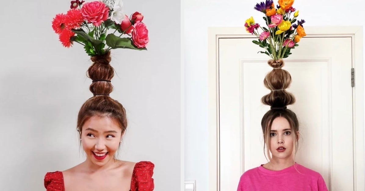 La gente en Instagram está convirtiendo su cabello en un florero, y se ...