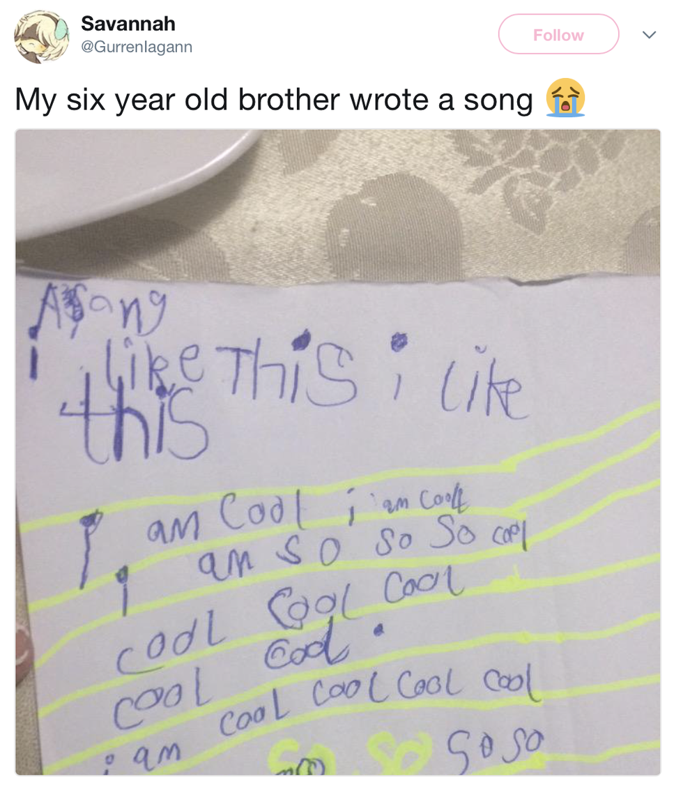 13 Song Lyrics Written By Kids That Are Half Adorable, Half Hilarious