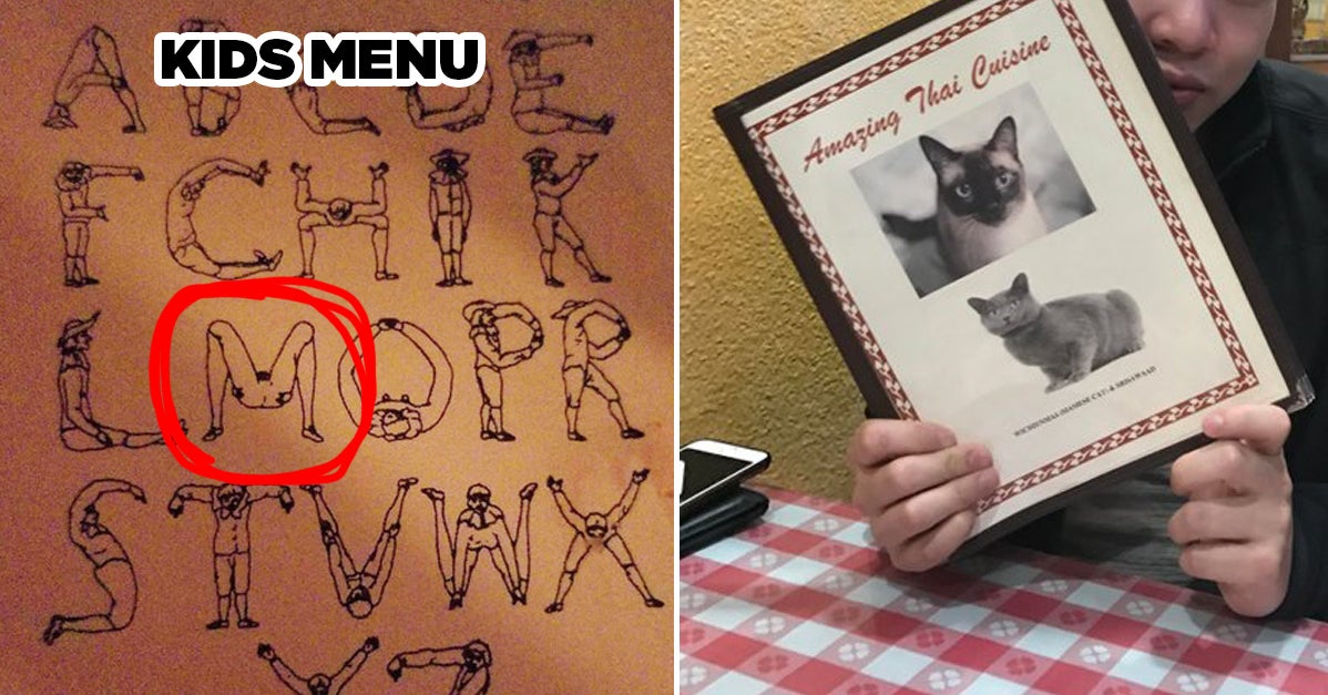 17 Restaurant Menus That Deserve The "Worst Design Of The Year" Award